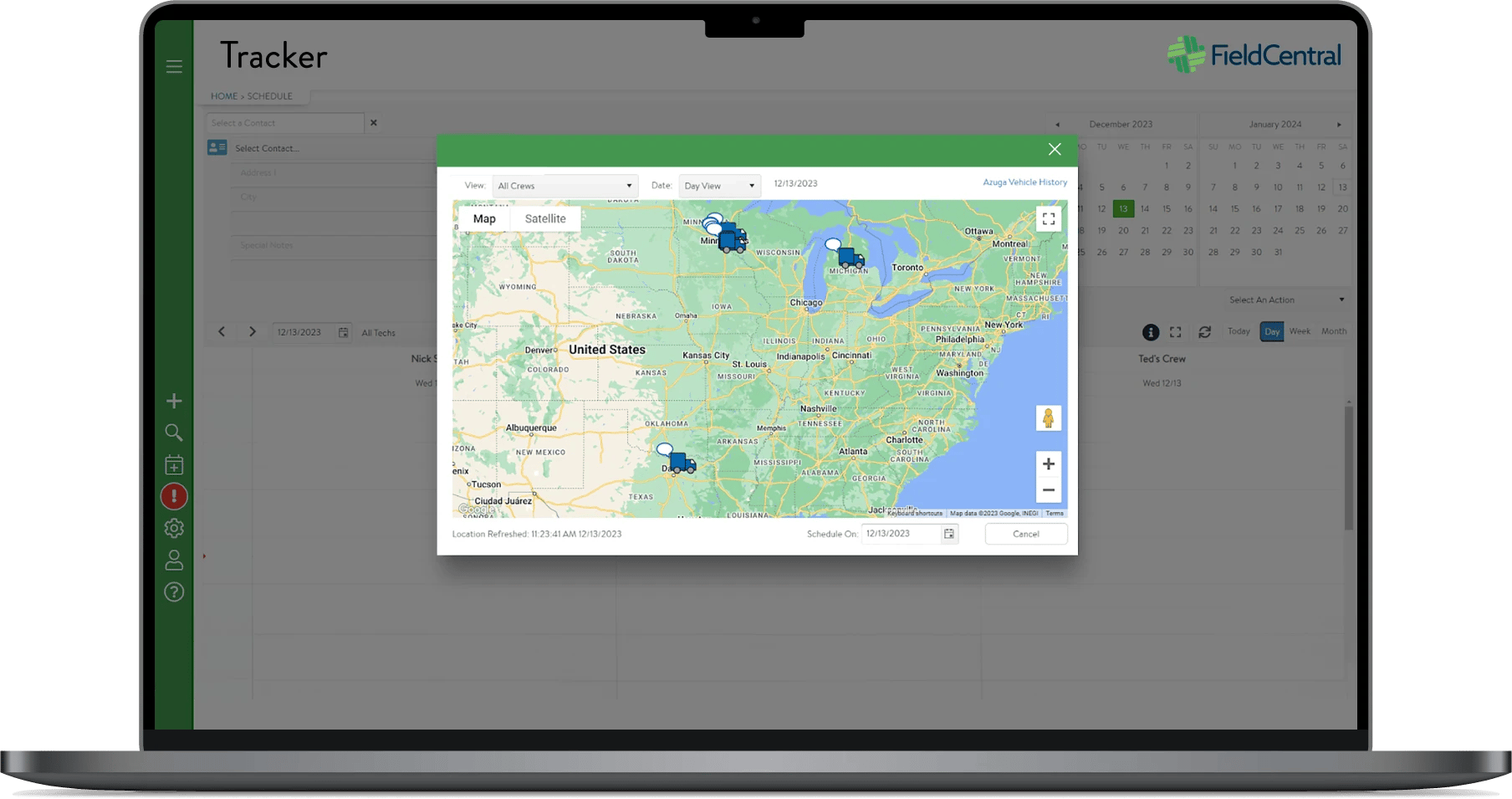 FieldCentral GPS Tracking